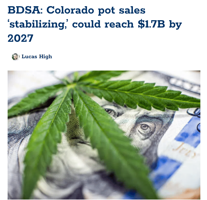 BizWest: BDSA: Colorado pot sales ‘stabilizing,’ could reach $1.7B by 2027 | BDSA